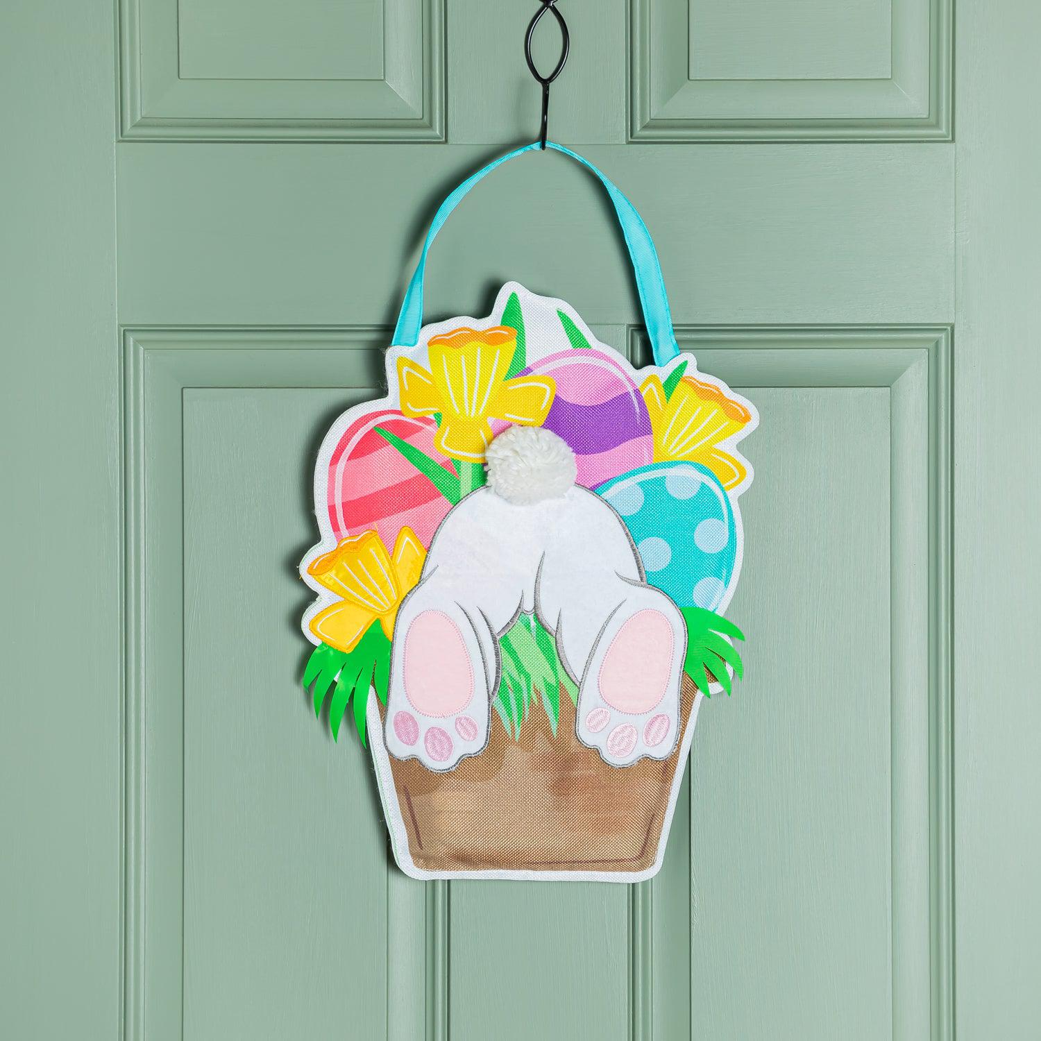 Bunny in Pot Door Décor | Holiday Door Décor | Fly Me Flag