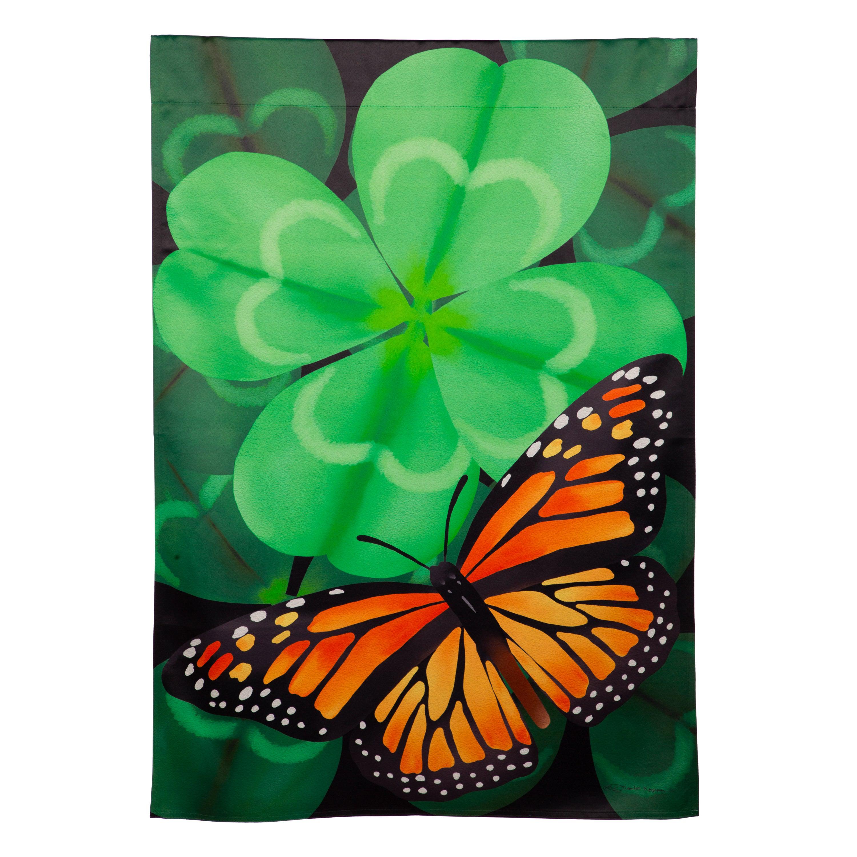 Butterfly Clover Garden Flag | St. Patrick's Flags | Fly Me Flag