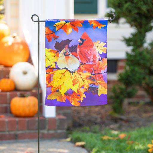Cardinal Friends Lustre Garden Flag | Autumn Flags | Fly Me Flag
