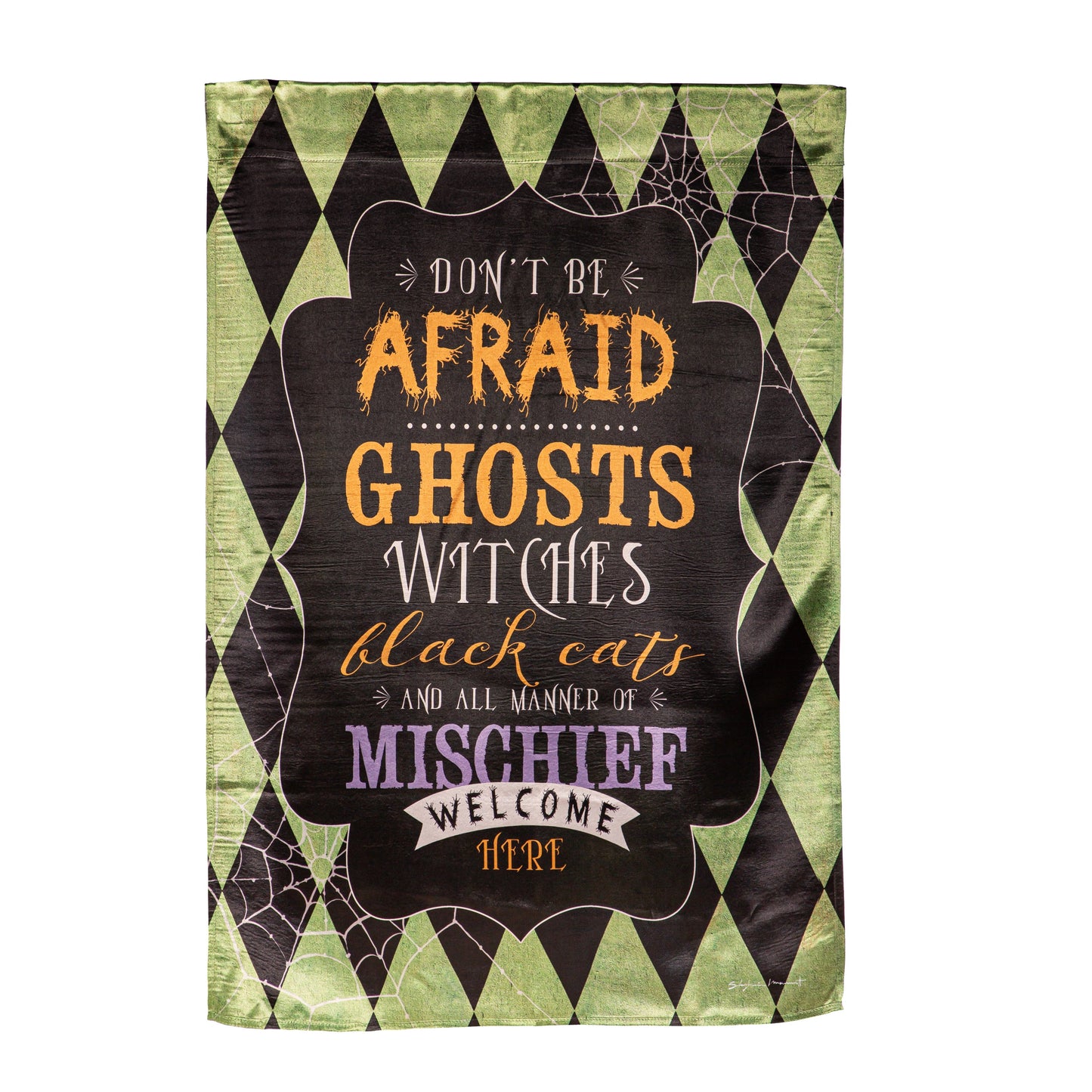 Don't Be Afraid Lustre House Banner | Halloween Flags | Fly Me Flag