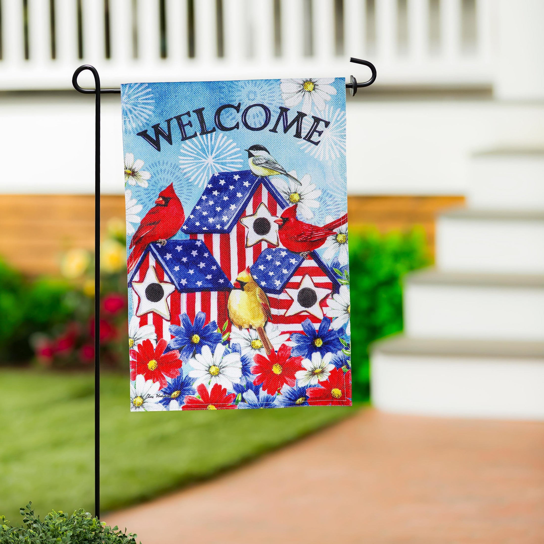 Patriotic Birdhouse Garden Flag | Patriotic Flags | Fly Me Flag