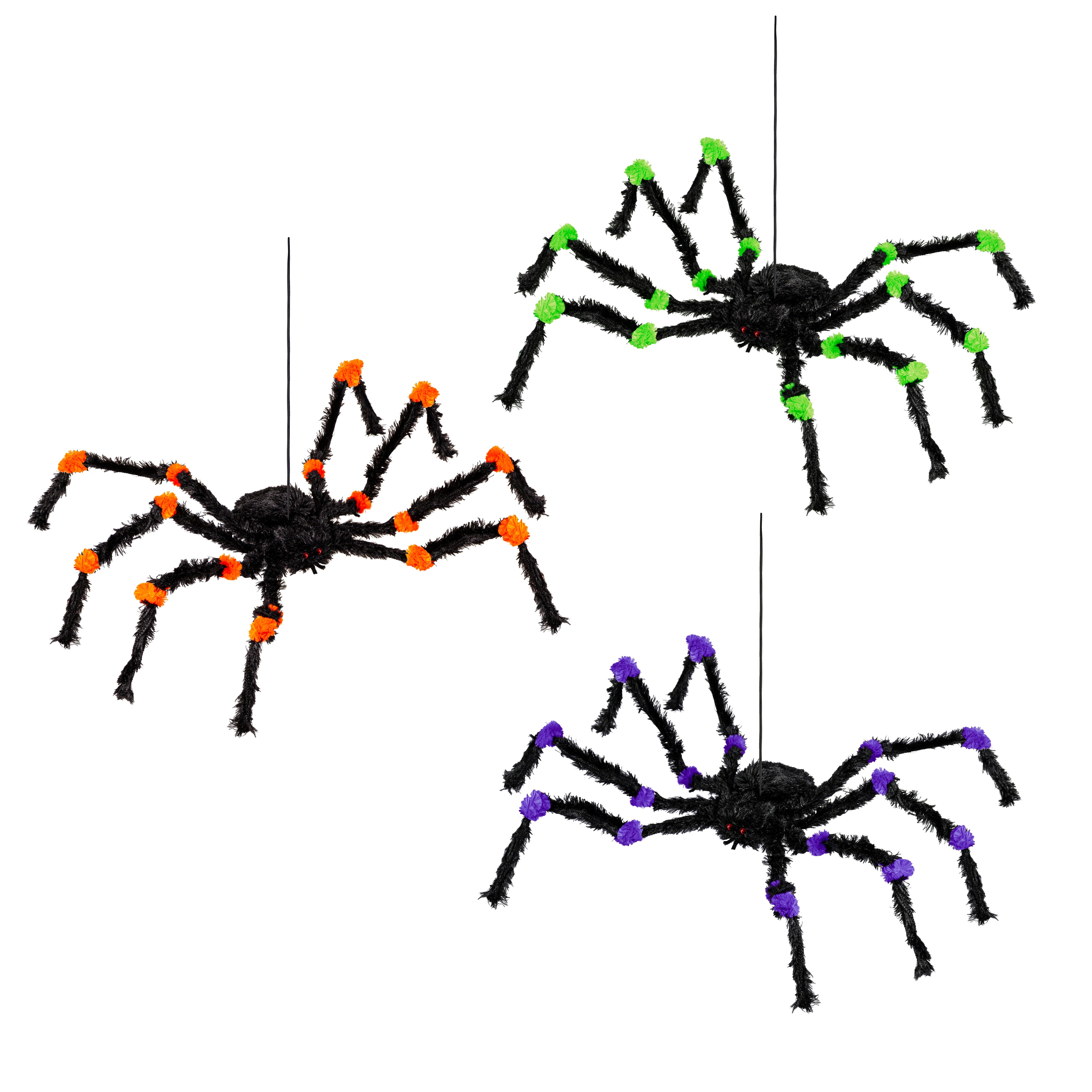 3 Assorted Hanging Spiders | Halloween Windsocks | Fly Me Flag