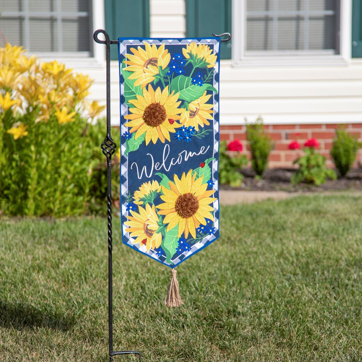 Sunflower Welcome Textile Decor Garden Flag | Fly Me Flag