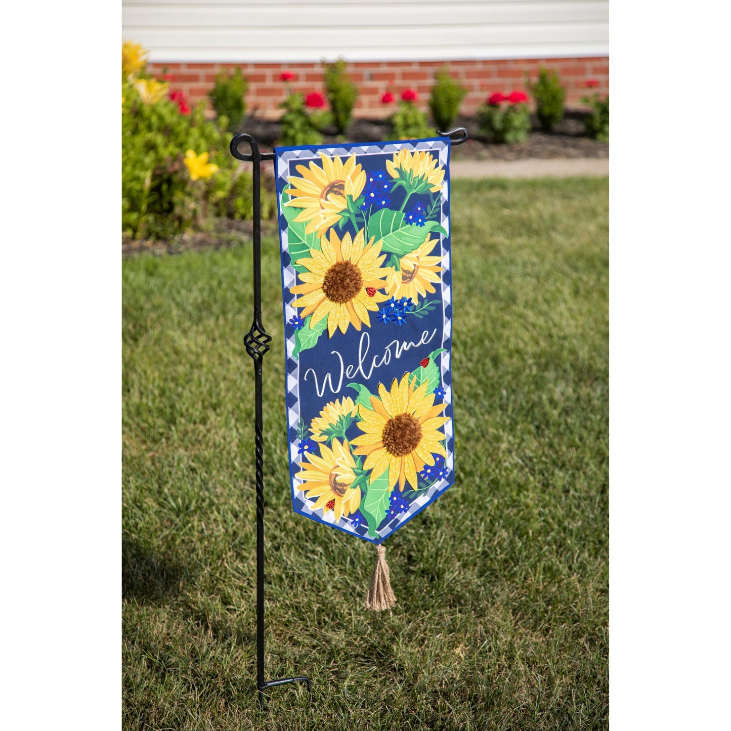 Sunflower Welcome Textile Decor Garden Flag | Fly Me Flag