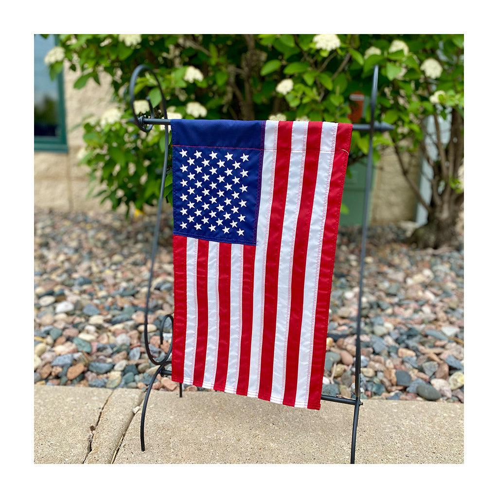 U.S. Garden Flag | American Garden Banner | Embroidered Stars