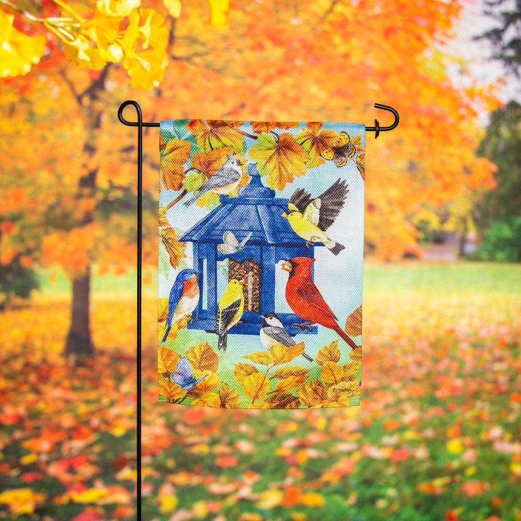 Fall Feeder Garden Flag | Autumn Flags | Fly Me Flag