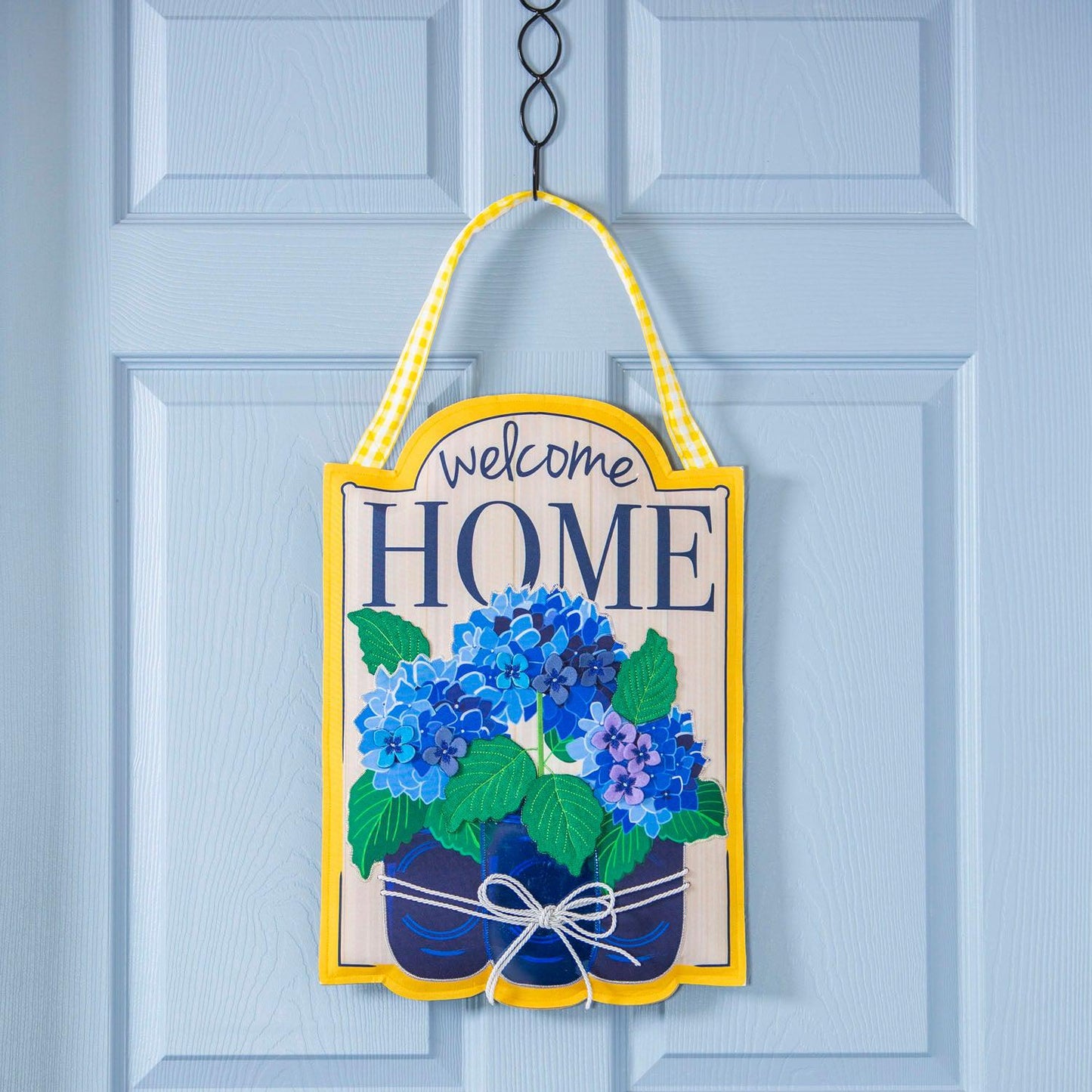 Welcome Home Hydrangeas Door Décor | Fly Me Flag