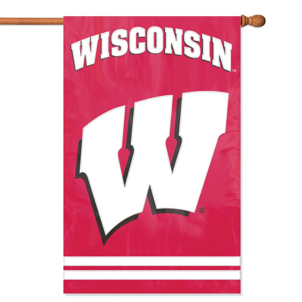 Wisconsin Badgers Two-Sided Appliqué House Banner | Fly Me Flag